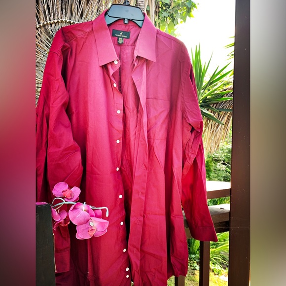 Shirts | Deep Magenta Mens Dress Shirt | Poshmark
